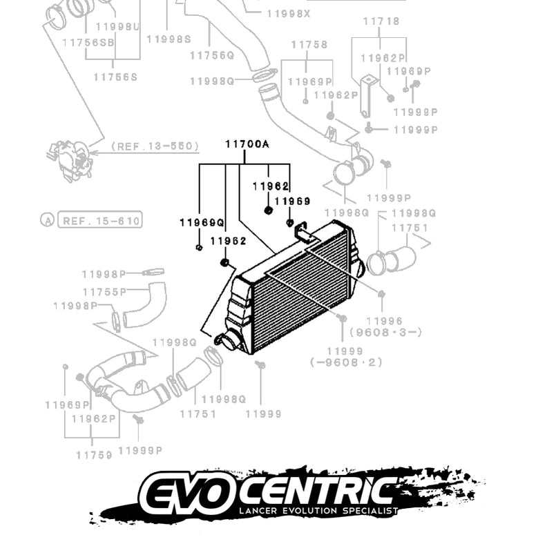 Brand New Genuine Mitsubishi Lancer Evolution Inter Cooler - CN9A CP9A ...